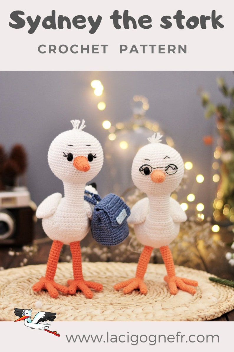 Stork Toy Crochet Pattern Amigurumi Stork Pattern Stork | Etsy