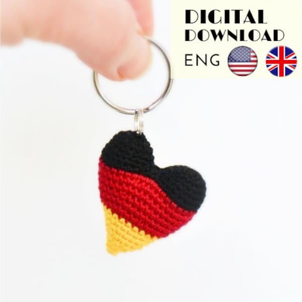 German Flag Keychain - Etsy