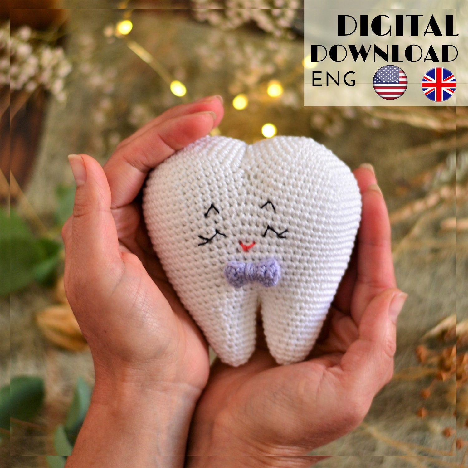 Timmy the Tooth Crochet Pattern Amigurumi Tooth Toy Baby - Etsy