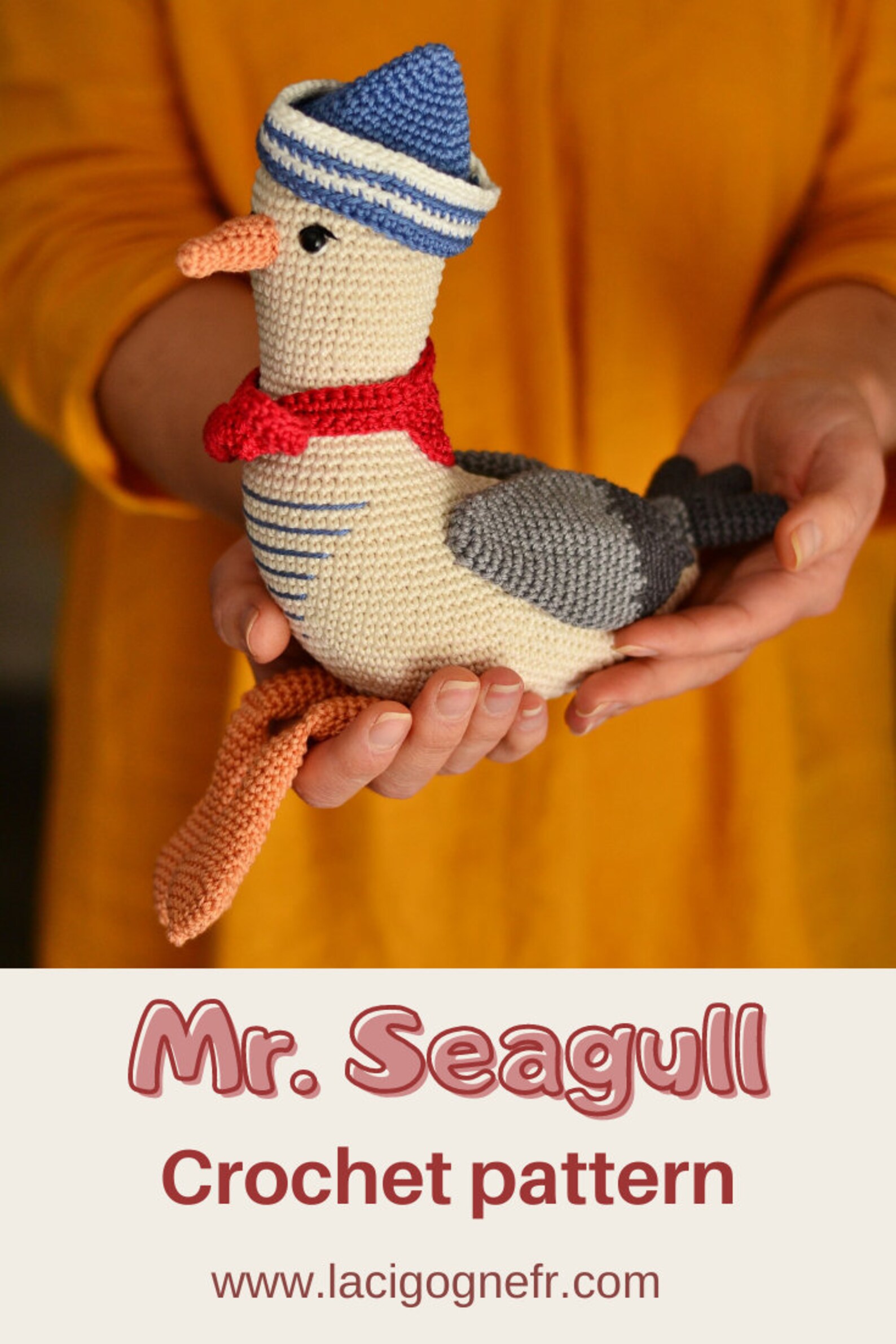 Mister Seagull Crochet Pattern Amigurumi Seagull Toy - Etsy