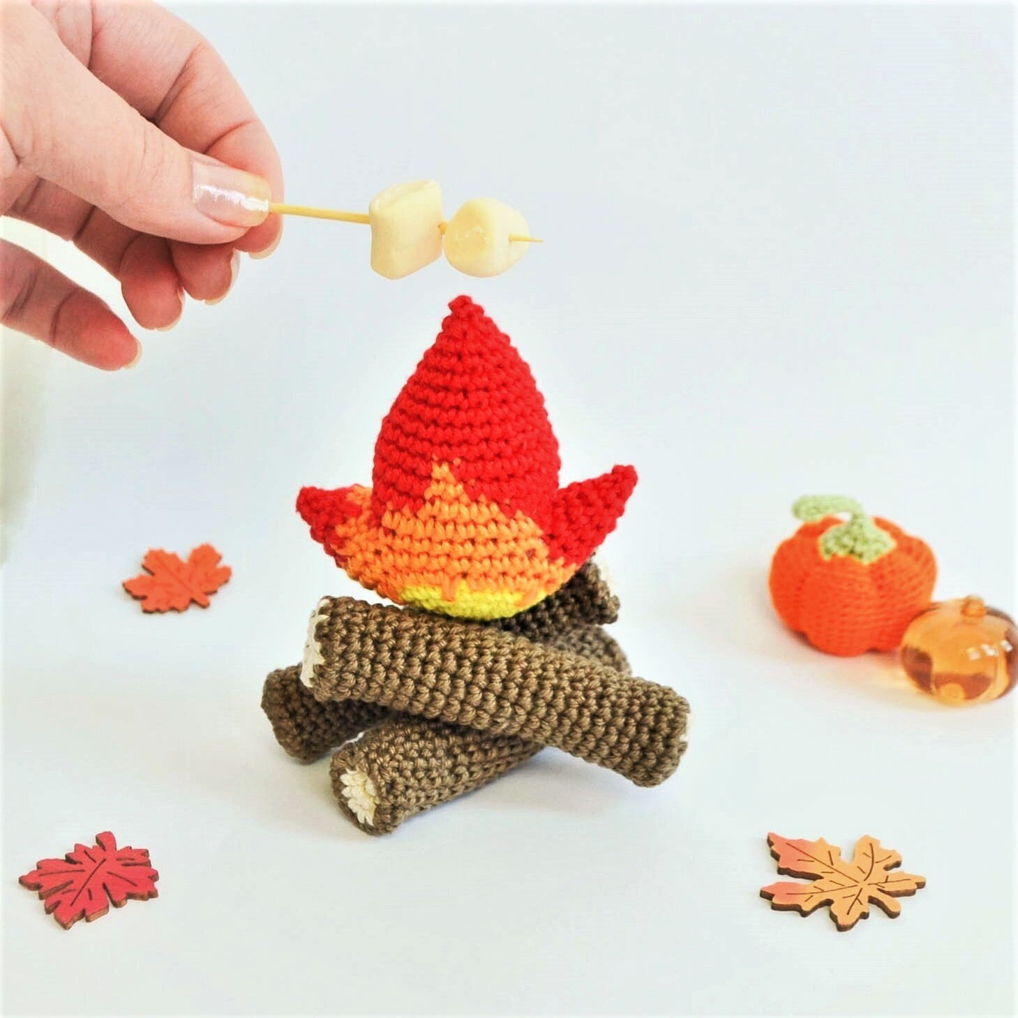 Dollhouse Decor : Campfire Crochet Pattern Amigurumi Bonfire | Etsy