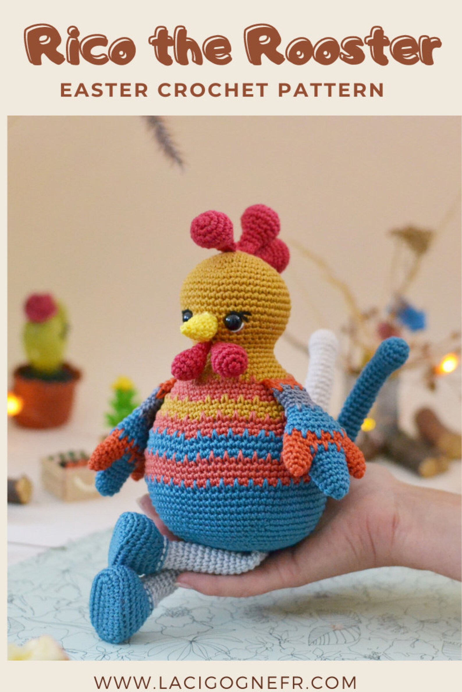 Rooster Crochet Pattern Rooster Amigurumi Toy Pattern - Etsy