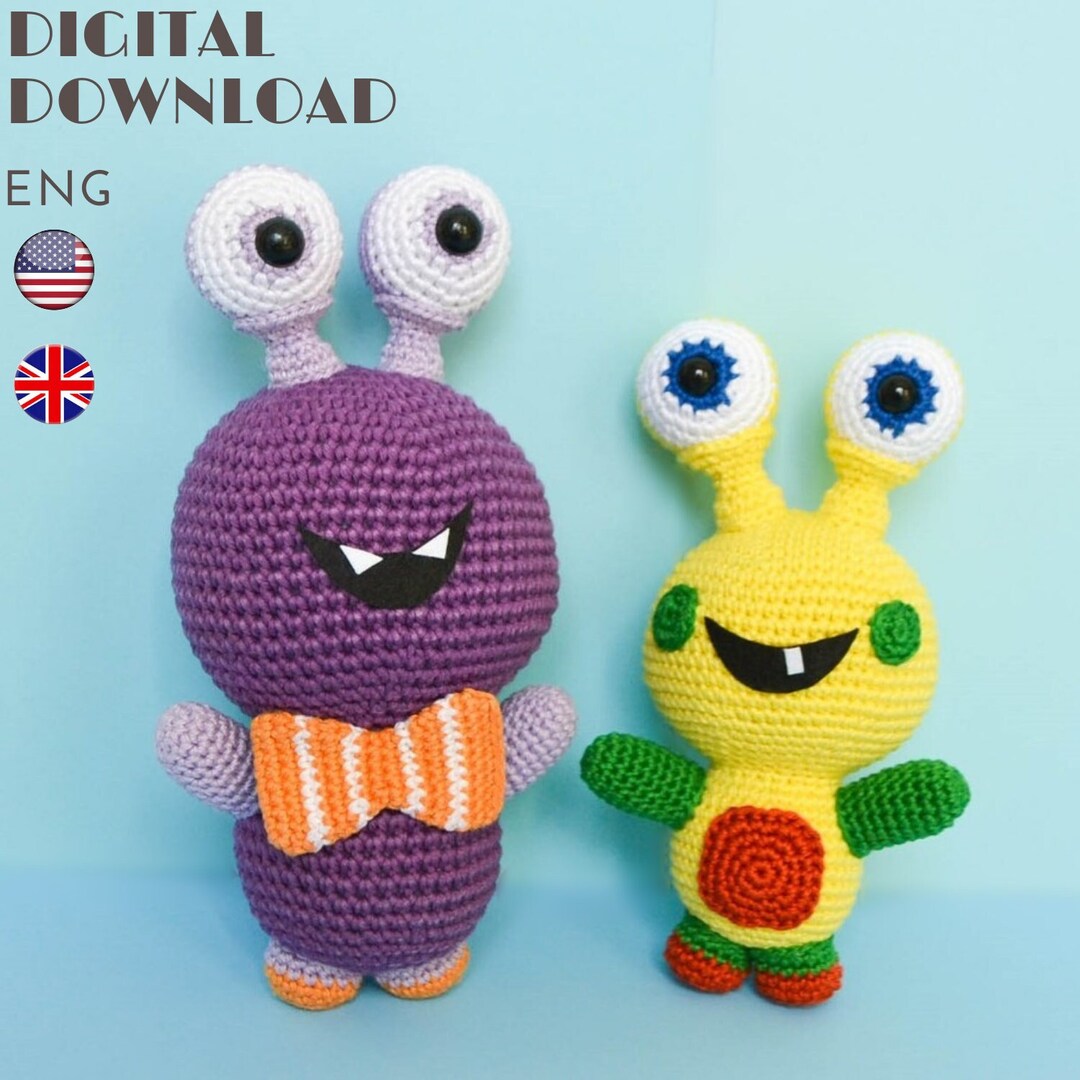 Monster Crochet Pattern - Amigurumi Monster Toy - Funny Monster Doll ...