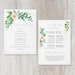 Editable Wedding Program Template | Pink, Blush Watercolor Florals ...