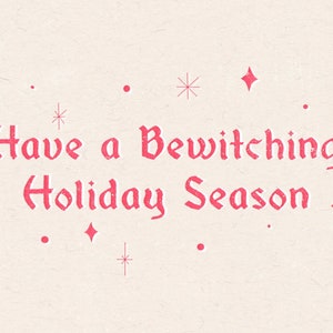 Printable Witchy Christmas Card / Vintage Christmas PDF / Print at Home ...