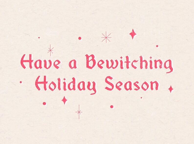 Printable Witchy Christmas Card / Vintage Christmas PDF / Print at Home ...