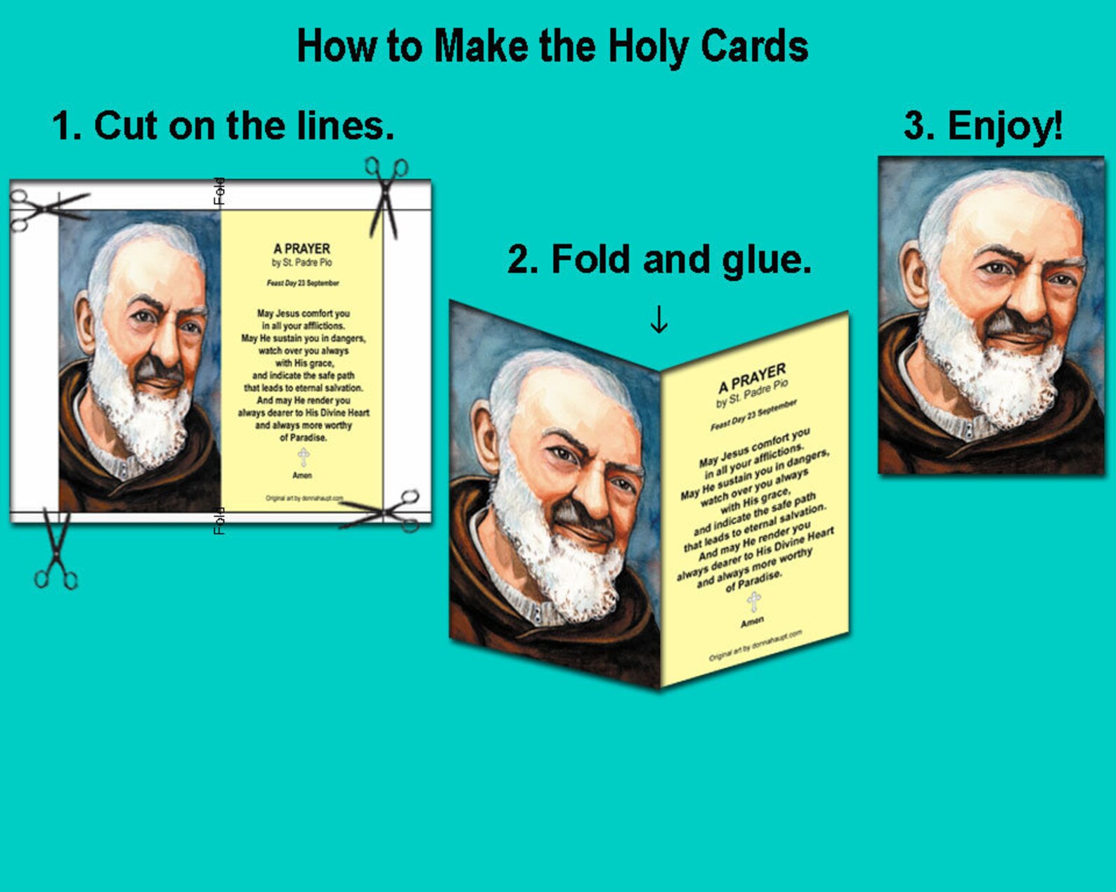 Printable Holy Card Saint Therese Lisieux Digital Holy Card Instant ...