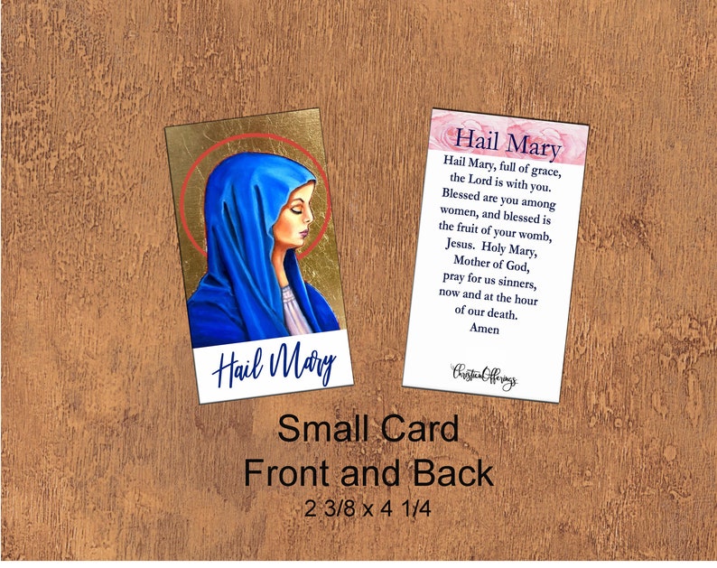 Printable Holy Card Blessed Virgin Mary Digital Holy Card Instant ...