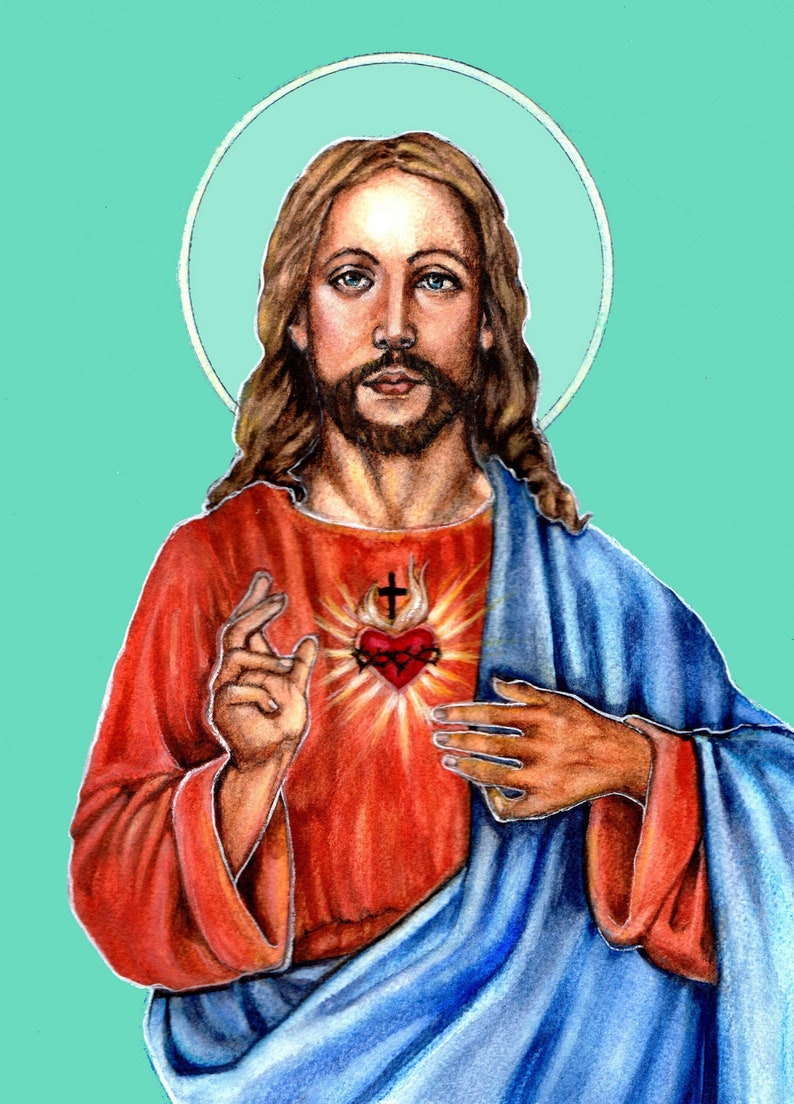 Jesus Coloring Page Sacred Heart of Jesus Coloring Page With FREE Jesus ...