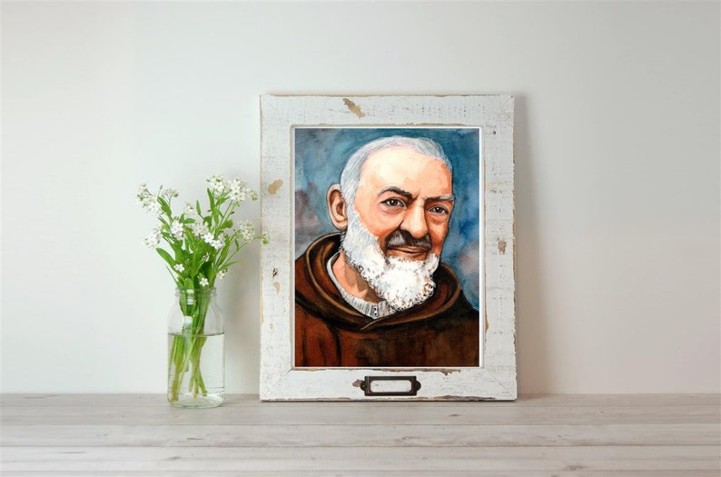 St. Padre Pio 8" X 10" and 5" X 7" PRINTABLE Catholic Art Print Saint ...