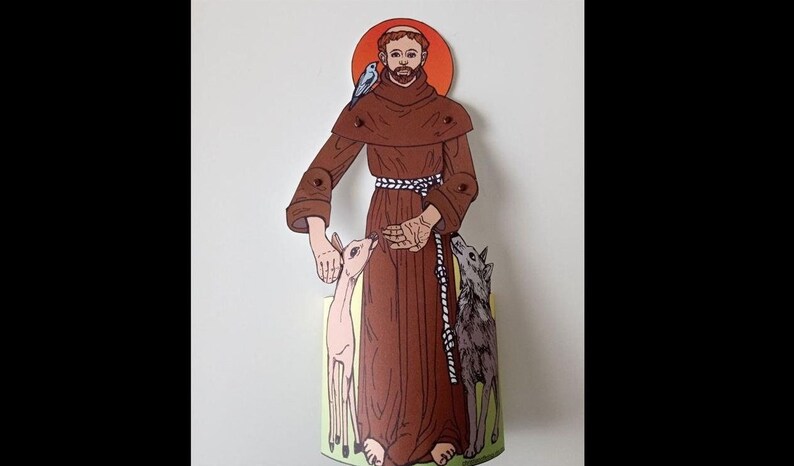 St Francis of Assisi Jointed Paper Doll Patron Saint of - Etsy