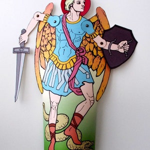 St. Michael the Archangel Jointed Paper Doll, Christian Paper Dolls ...