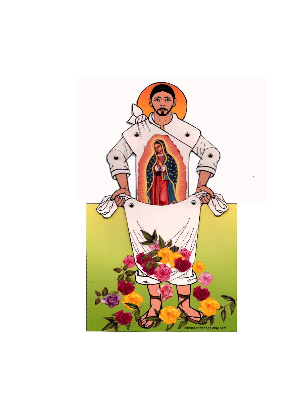 Saint Juan Diego Jointed Paper Doll, Our Lady of Guadalupe, Catholic ...