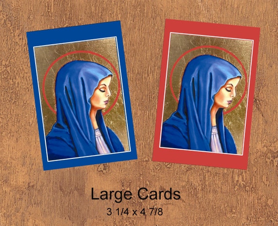 Printable Holy Card Blessed Virgin Mary Digital Holy Card | Etsy