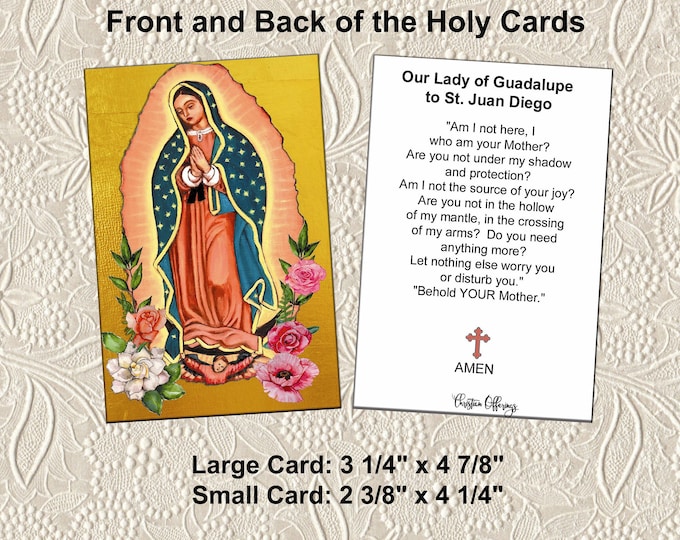 Our Lady of Guadalupe With Juan Diego 8 X 10 Art Print, Catholic ...