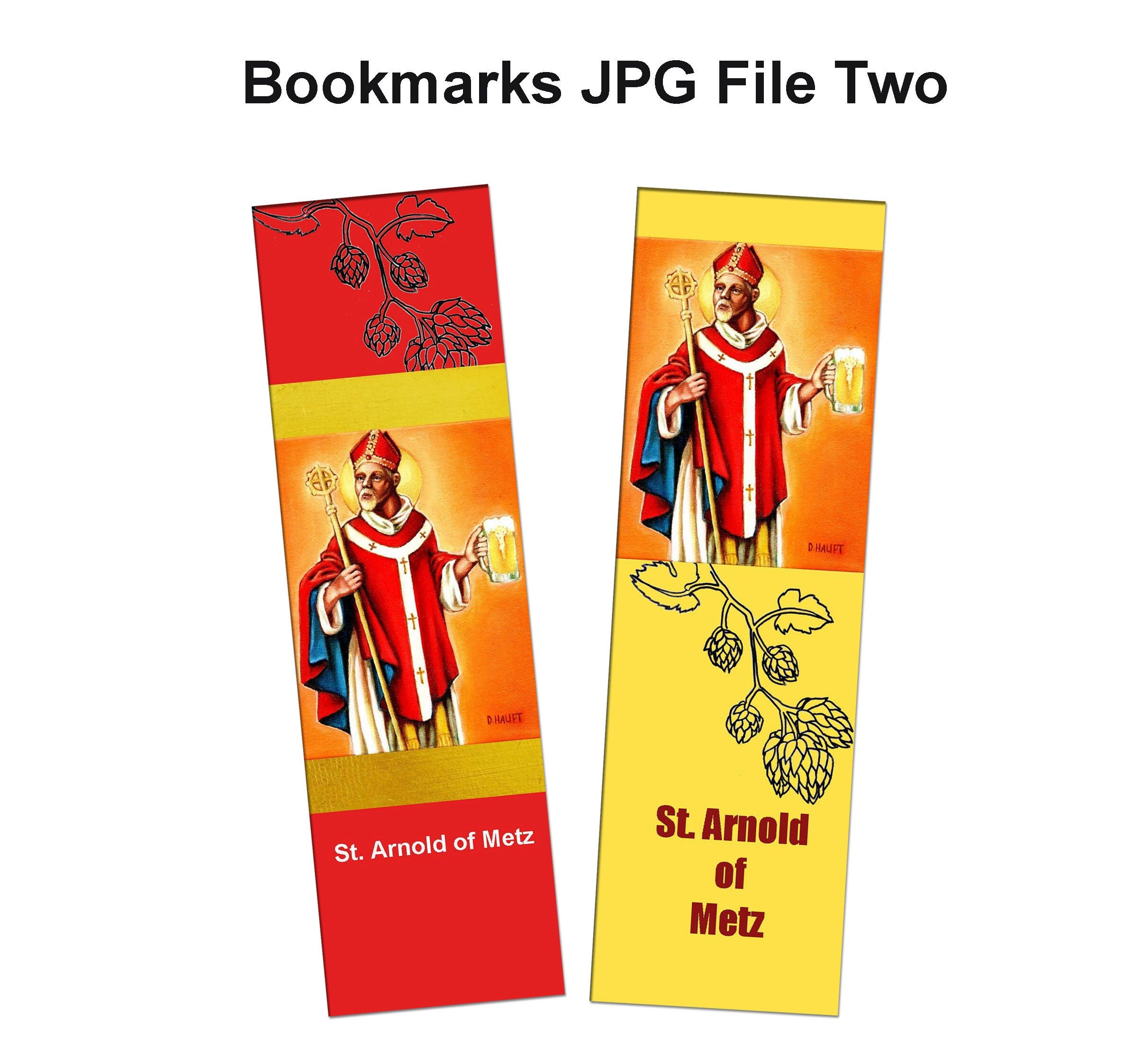 Saint Arnold of Metz Bookmarks Printable Catholic Bookmark Digital ...