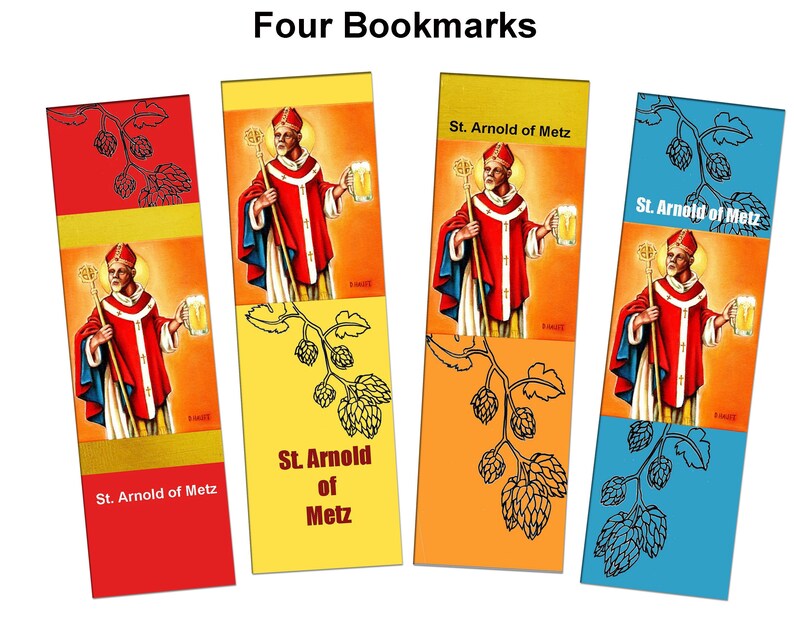 Saint Arnold of Metz Bookmarks Printable Catholic Bookmark Digital ...