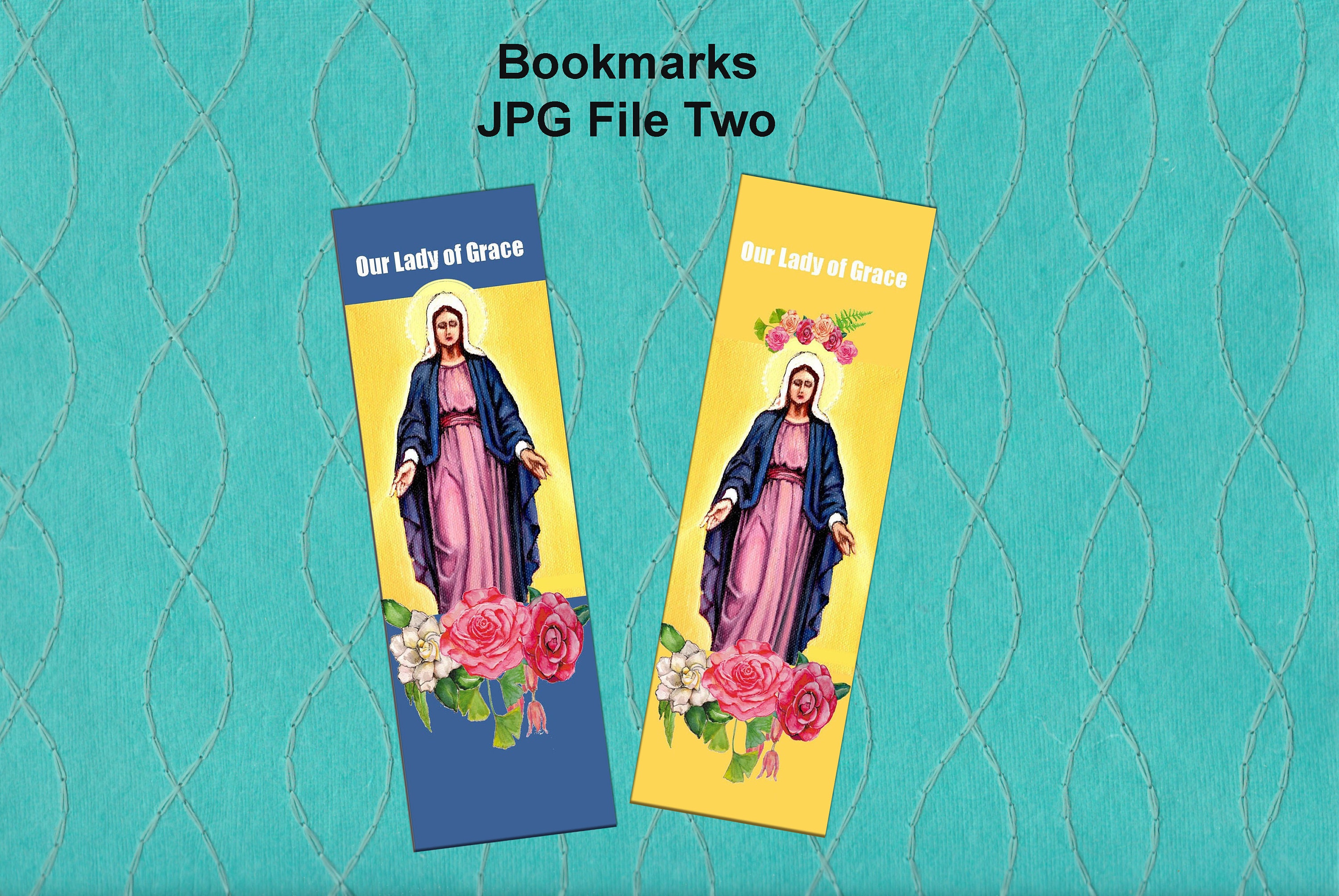 Our Lady of Grace Blessed Virgin Bookmarks Printable Catholic Bookmark ...