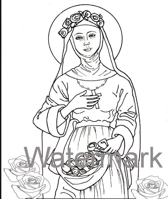 Desenho De Santa Rosa De Lima Para Colorir Desenho De Santa Rosa De