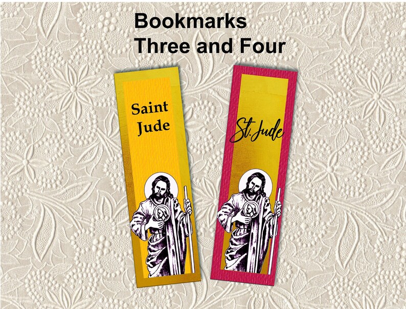 Saint Jude Bookmarks Printable Catholic Bookmark Digital Christian ...
