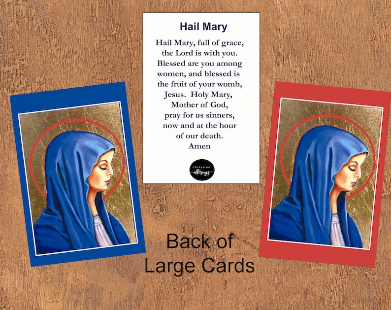 Printable Holy Card Blessed Virgin Mary Digital Holy Card Instant ...