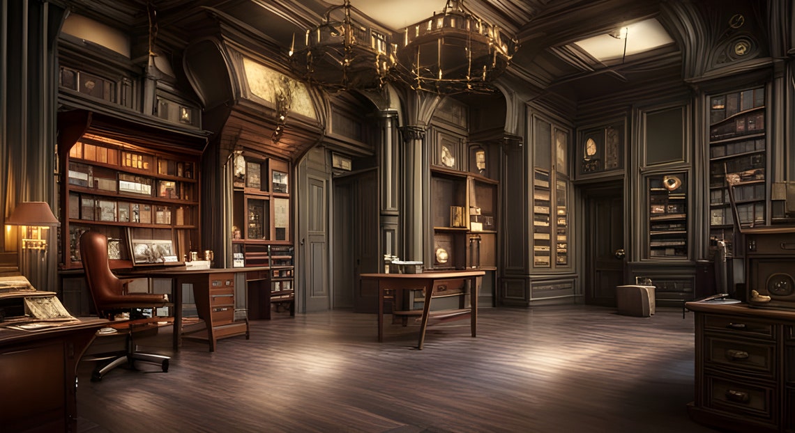 Alchemy Studio 02 - E.J. Gold Backdrop - Generative Content - Etsy