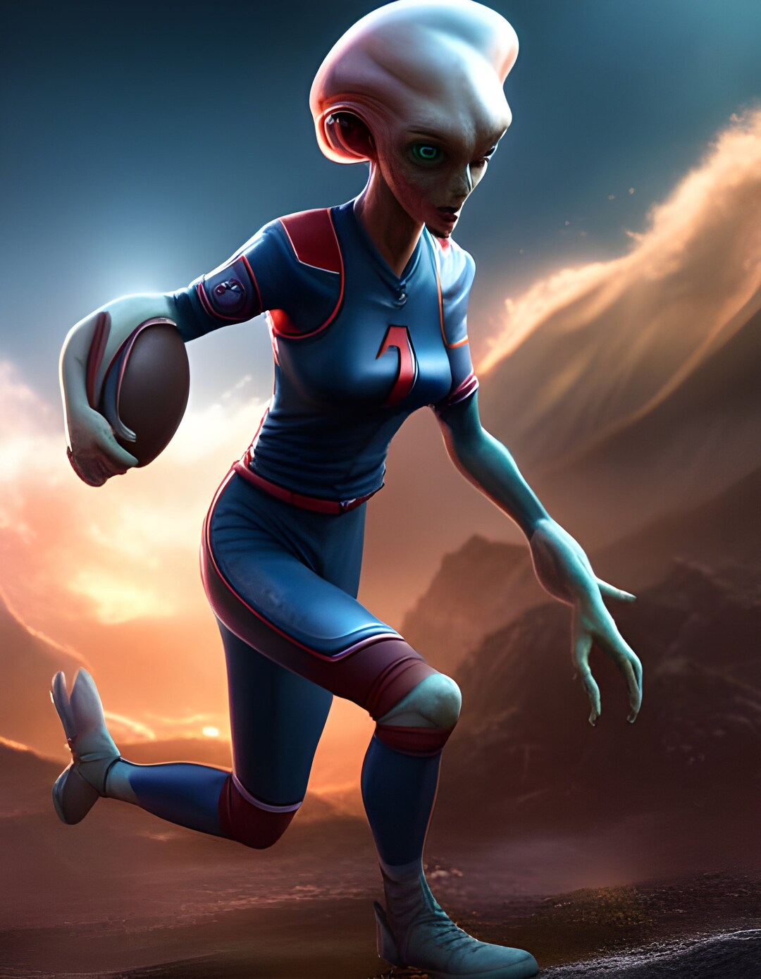 E.J. Gold "alien Sports League Football - Dmitrius Shargaa Rookie Card ...