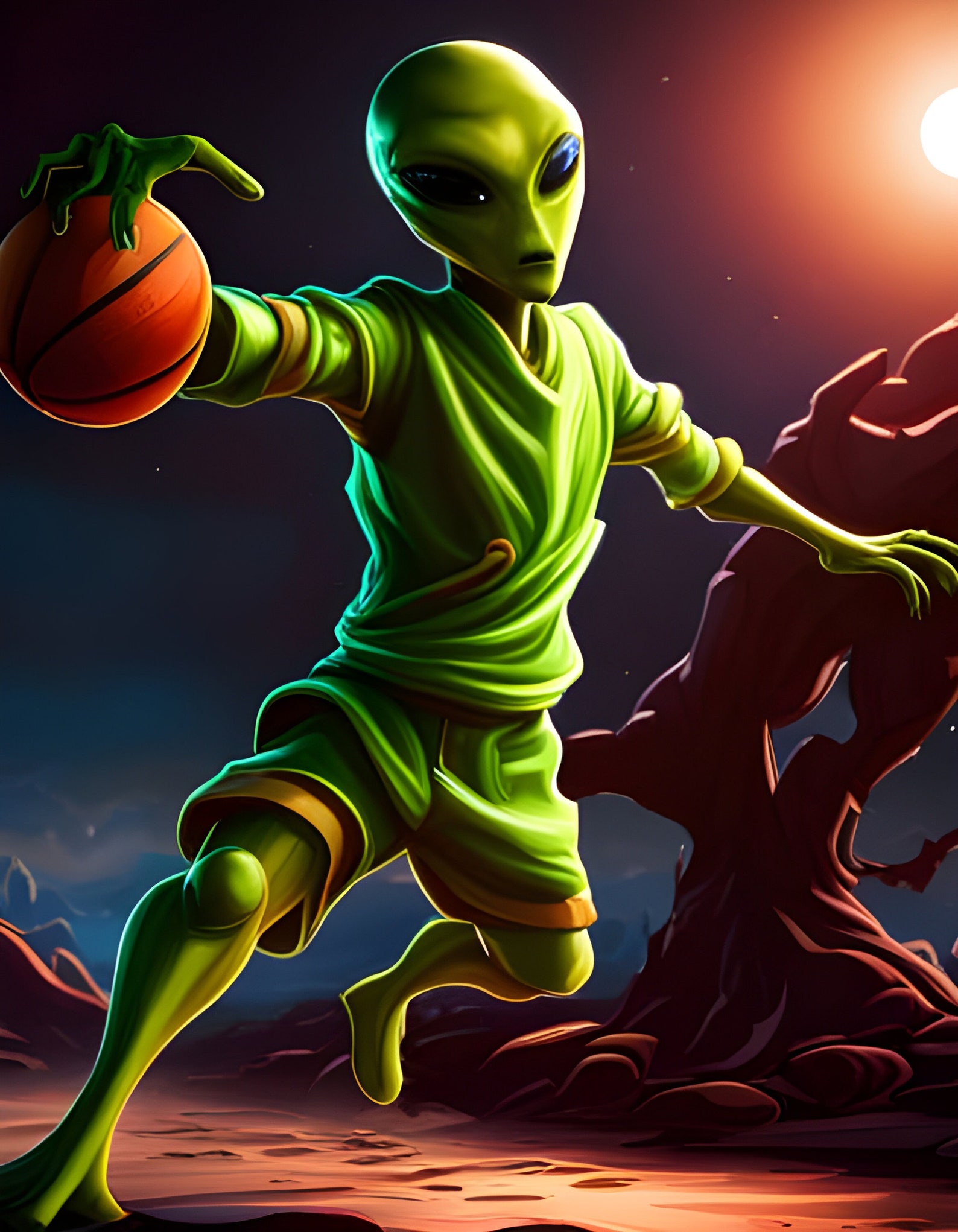 E J Gold Alien Sports League Basketball Slip Mahoney Rookie Card