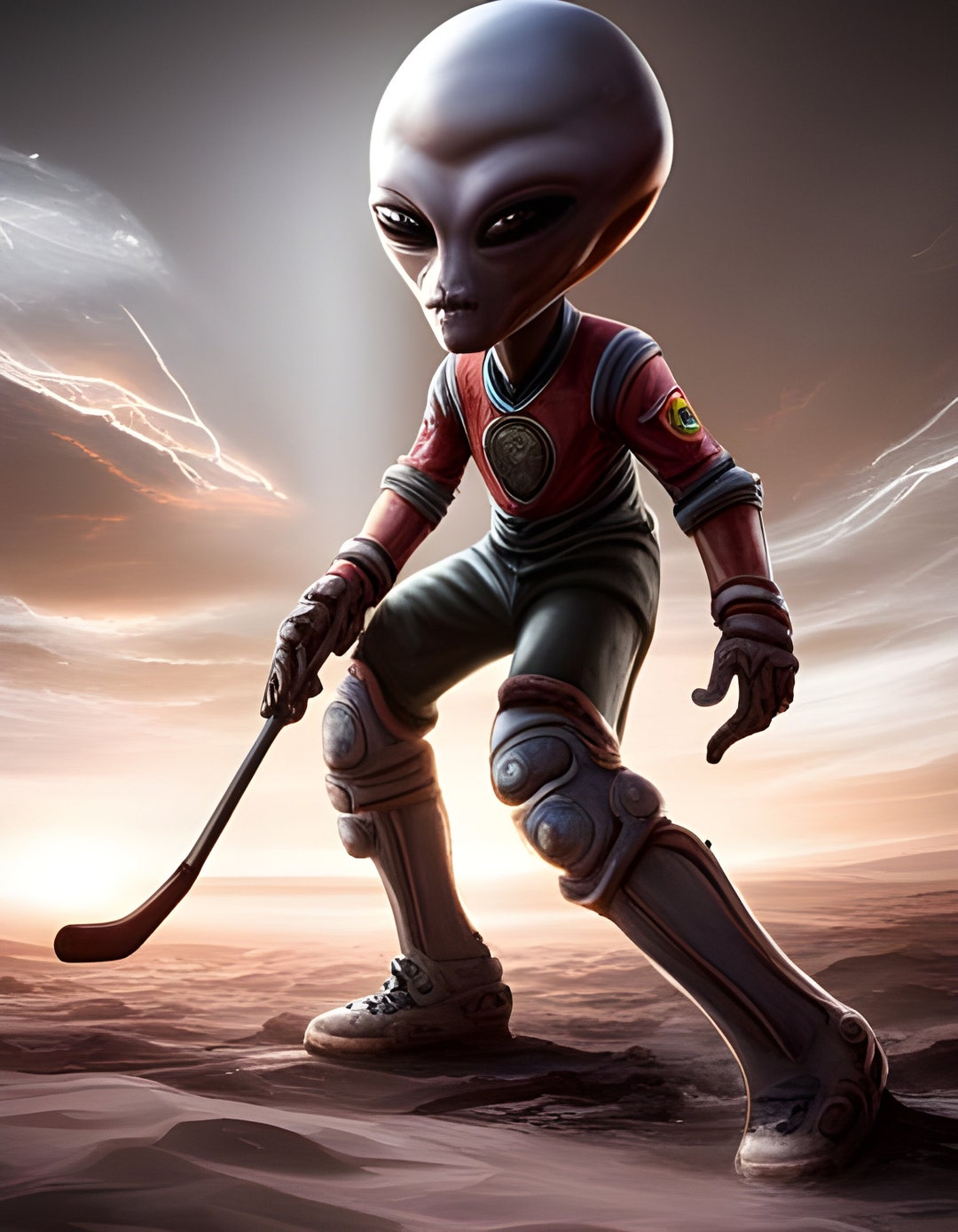 E.J. Gold "alien Sports League Hockey - Dave G'zhnargha Rookie Card ...