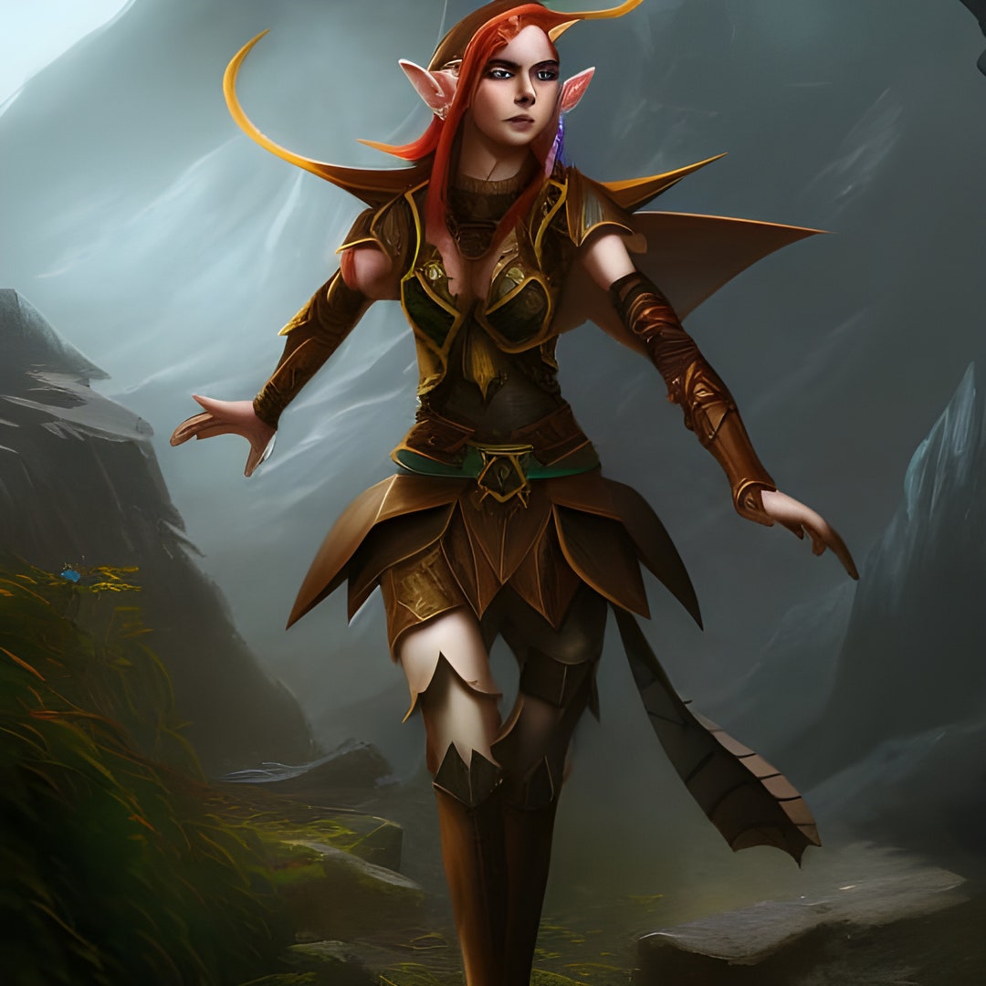 E.J. Gold "d&d Female Elf" - Generative Content - Etsy