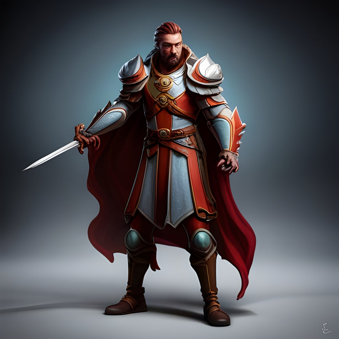 E.J. Gold "d&d Male Paladin" - Generative Content - Etsy