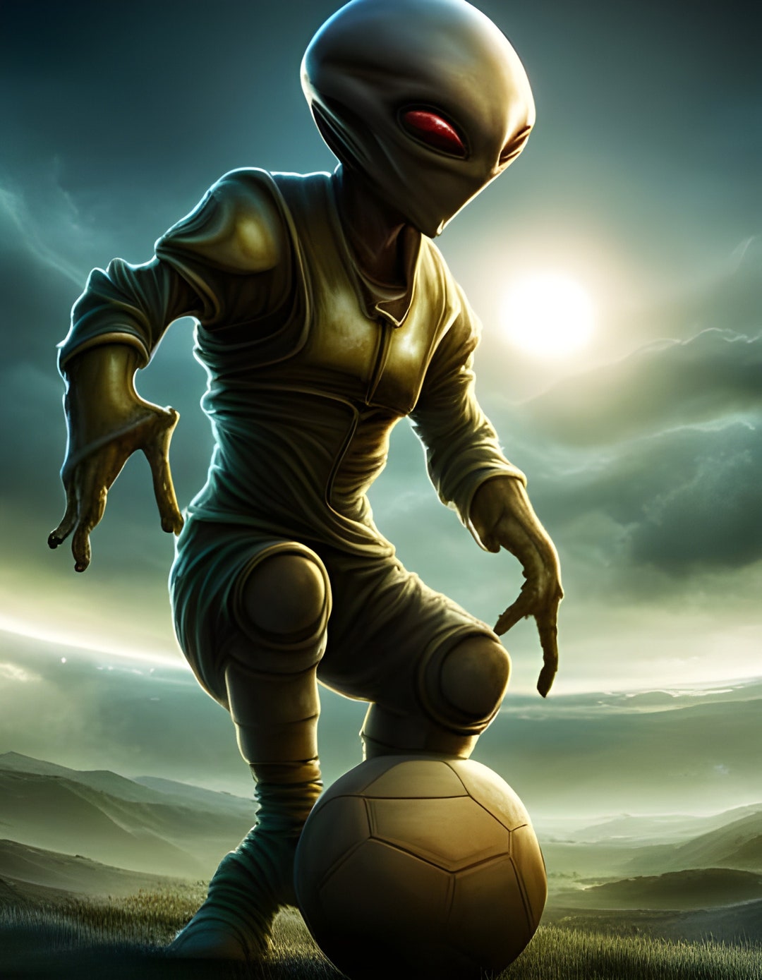 E.J. Gold "alien Sports League Soccer - Aleen Dowell Bzorkna Rookie ...