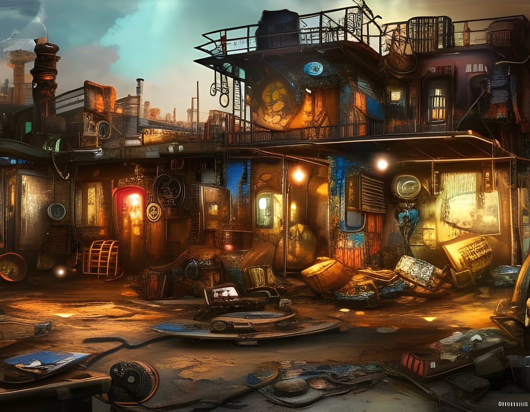 E.J. Gold "steampunk Eddie's House" - Generative Content - Etsy