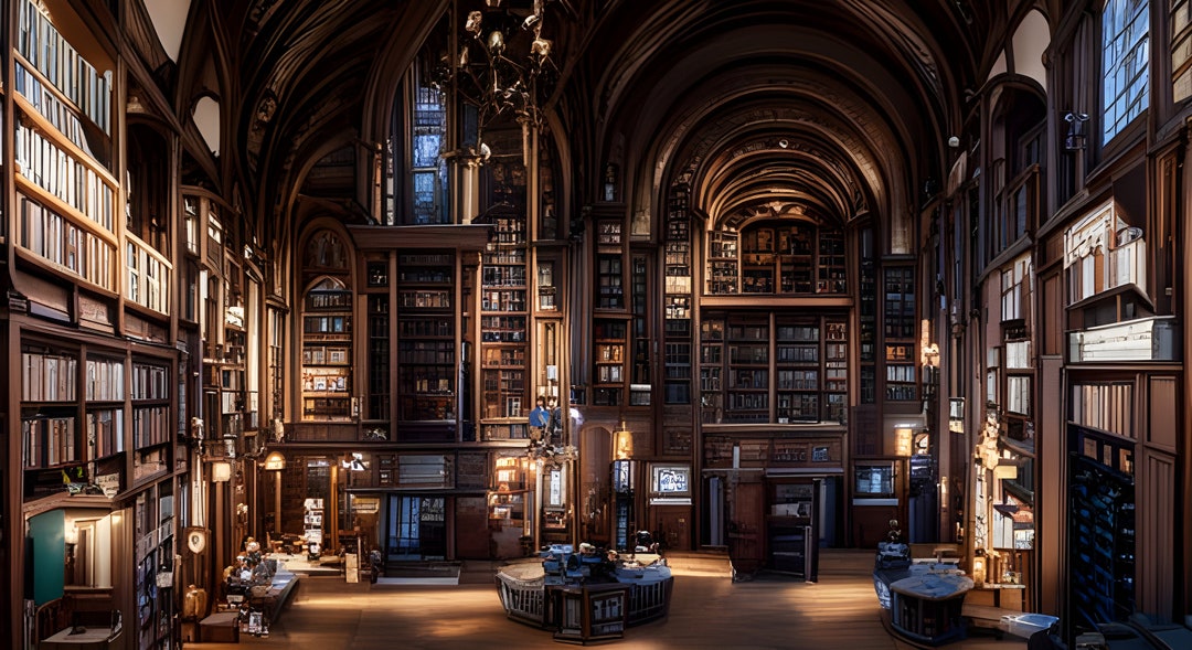 Private Library Atascadero - E.J. Gold - Generative Content - Etsy