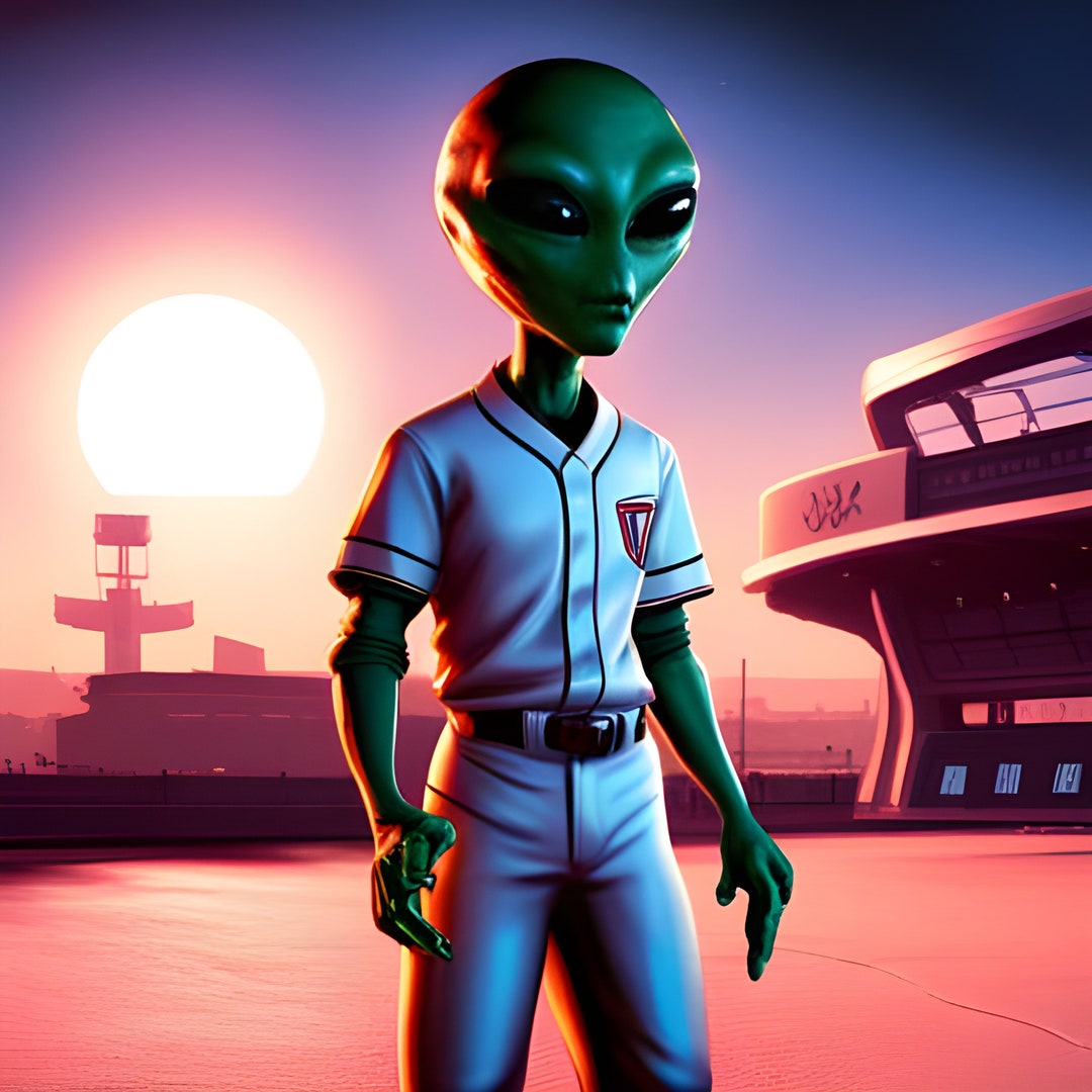 E.J. Gold "alien Sports League Baseball - Krugga Bundolo Rookie Card ...