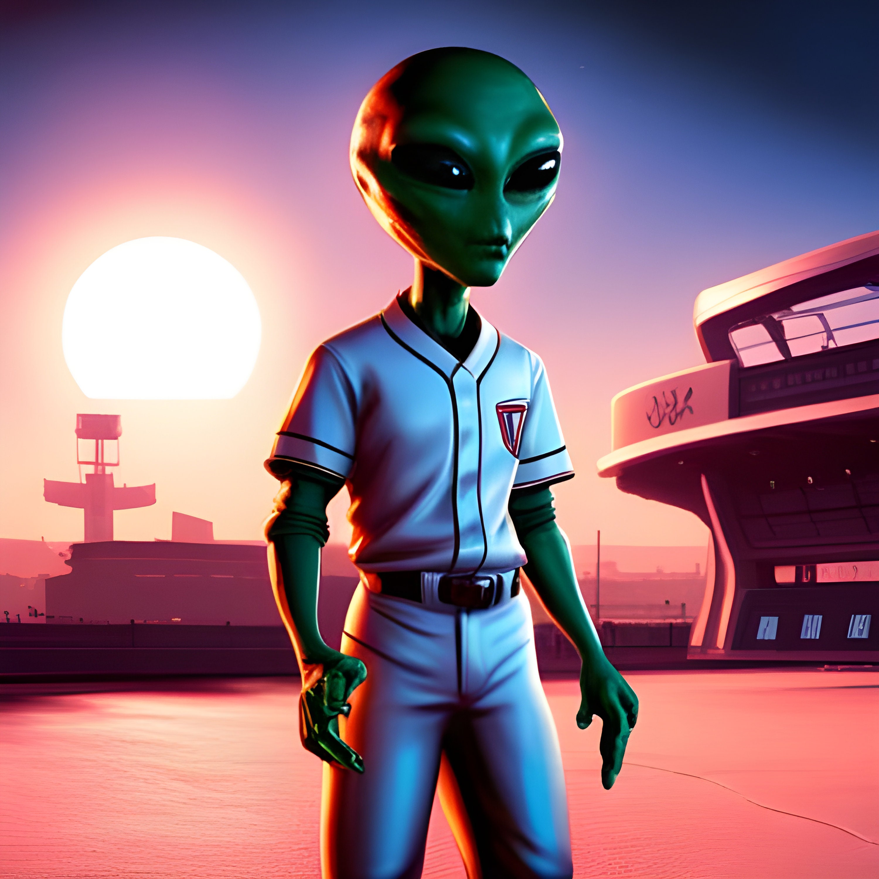 E.J. Gold "alien Sports League Baseball - Krugga Bundolo Rookie Card ...