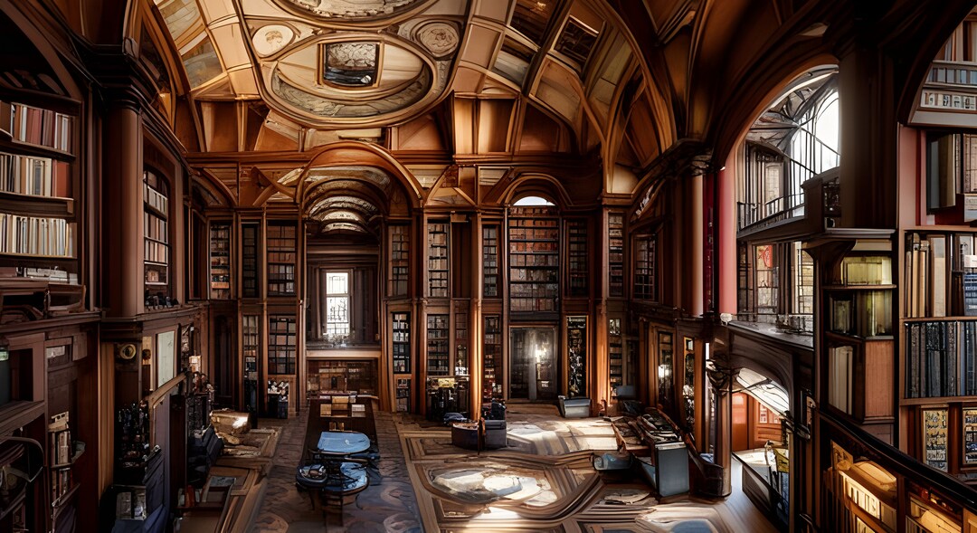 Private Morgan Library - E.J. Gold - Generative Content - Etsy