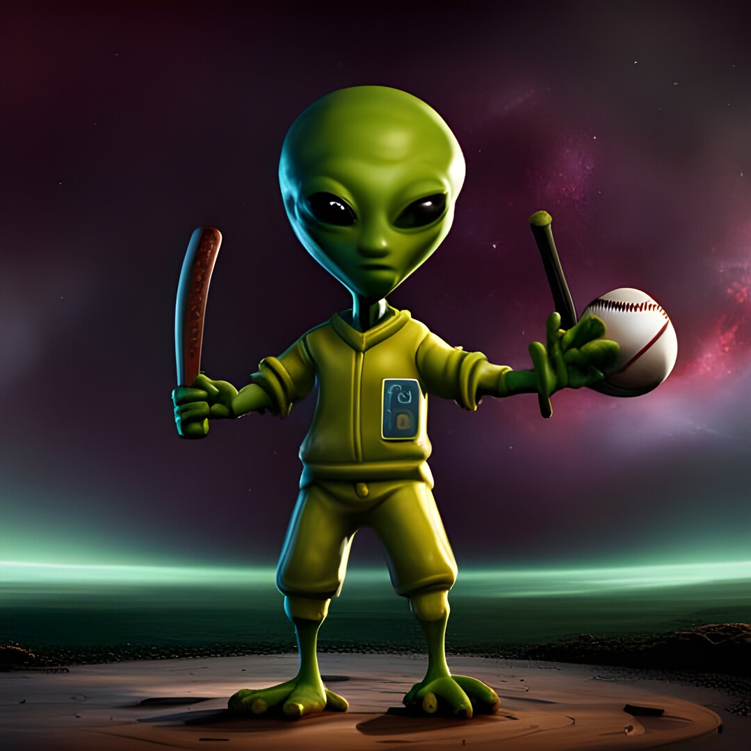 E.J. Gold "alien Sports League Baseball - Lui Lui Badoom Rookie Card ...