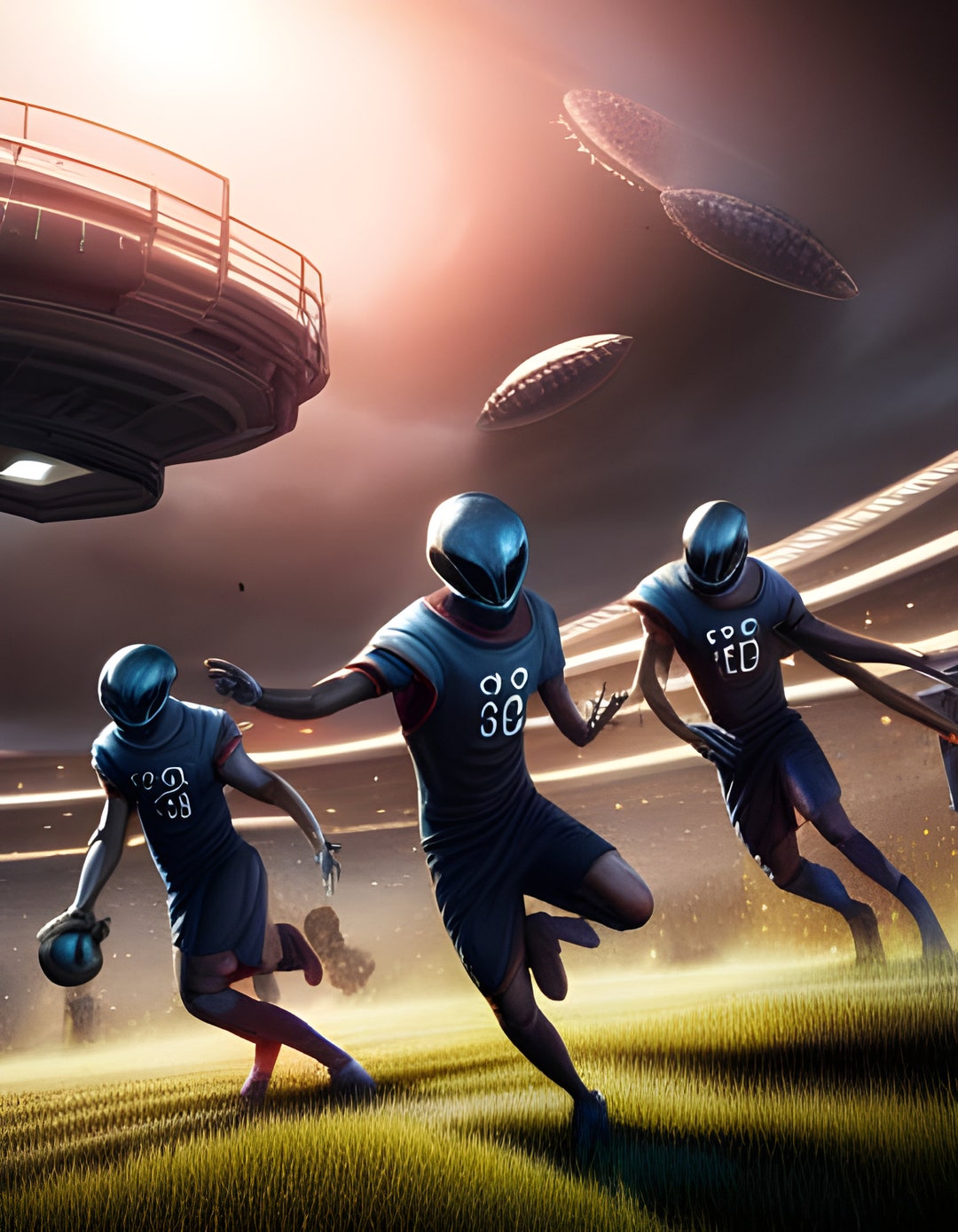 E.J. Gold "alien Sports League Soccer - the Neptune Bandits All-stars ...