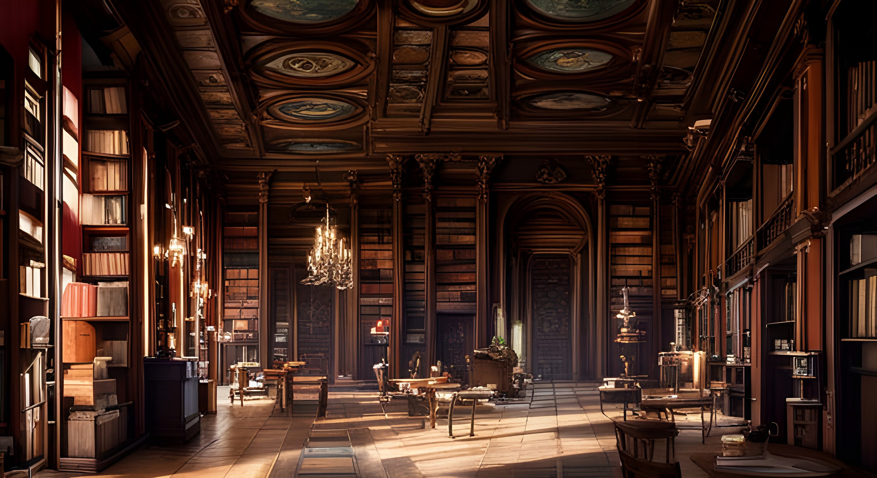 Private Library of Pierpont - E.J. Gold Backdrop - Generative Content ...