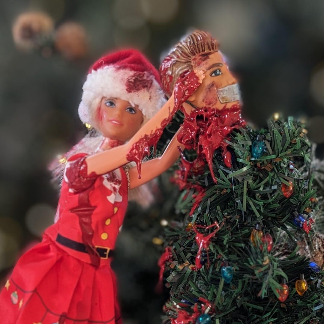 Barbie Ken Severed Head as Christmas Tree Topper Centerpiece Display - Etsy