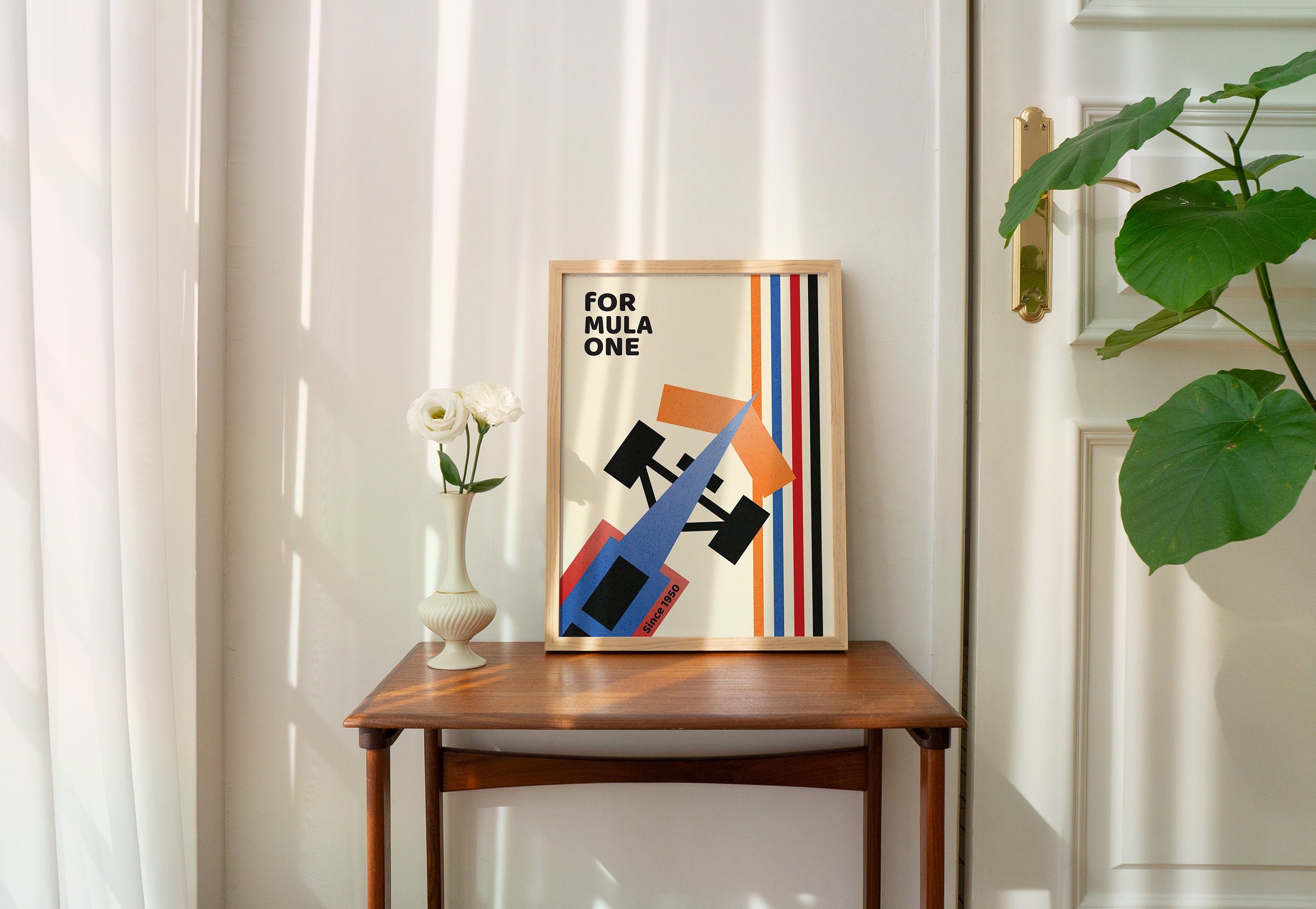 Bauhaus F1 Car Poster: Retro Formula One Wall Art (digital Download) - Etsy
