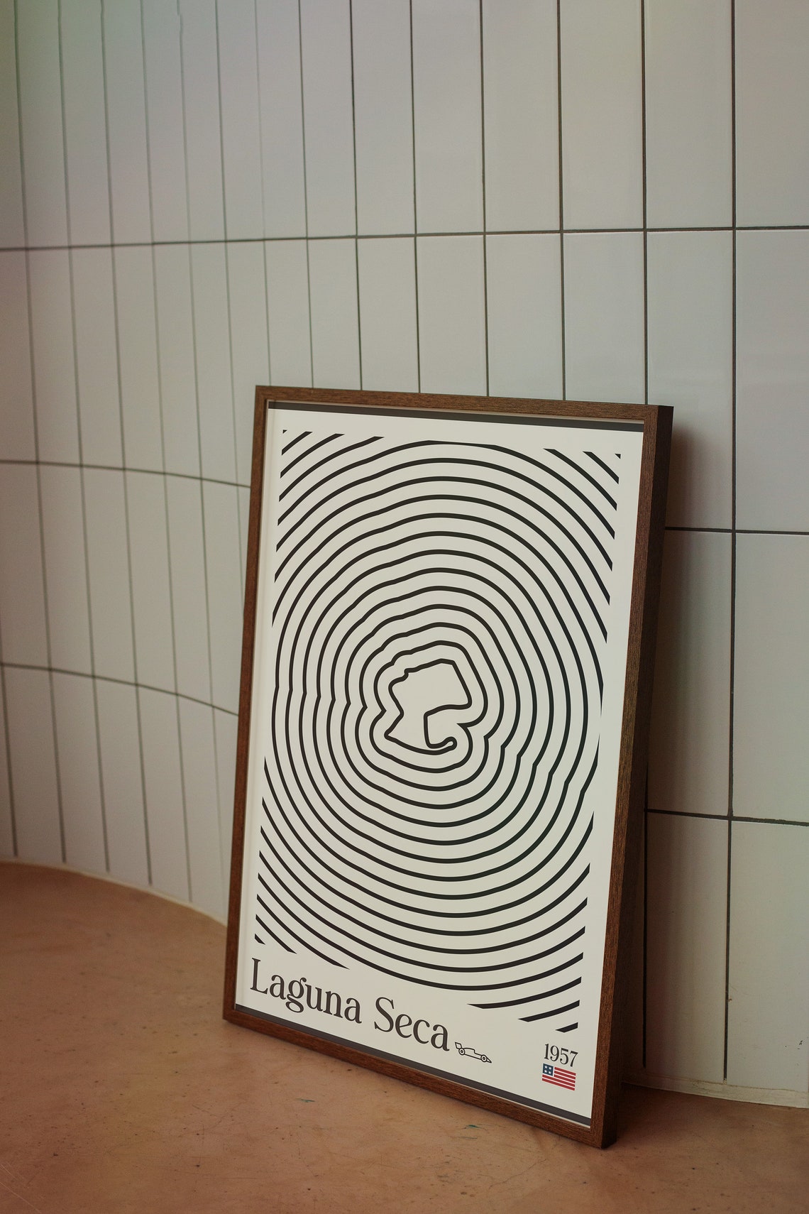 Bauhaus Inspired Laguna Seca Poster for Car Enthusiast, Fathers Day ...