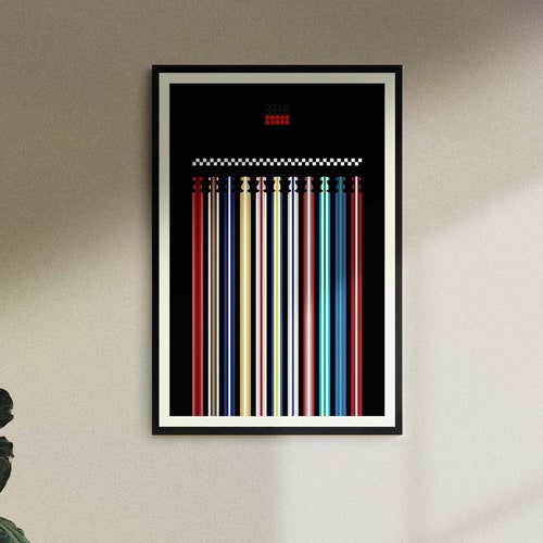 Minimal F1 Grid Poster for Car Enthusiasts Car Art - Etsy