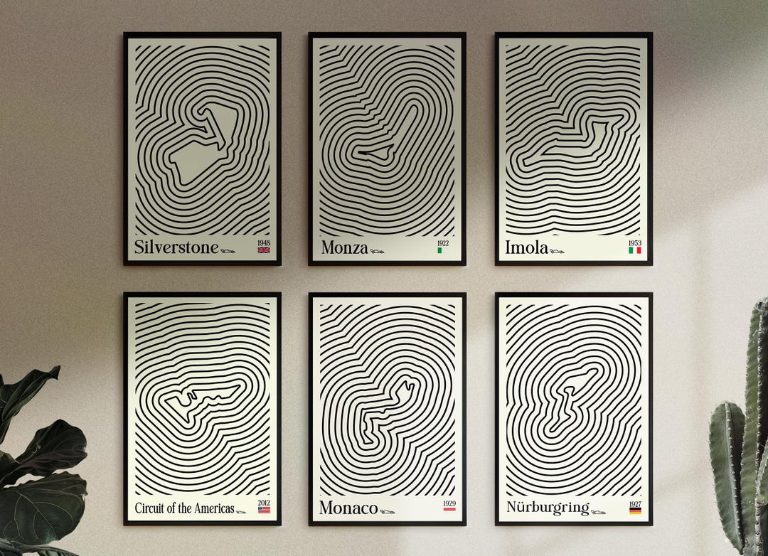 Bauhaus F1 Track Posters: Formula One Art Prints (digital Download) - Etsy