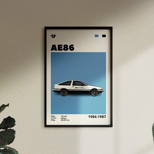 Digital Download Mid-century Toyota AE86 Poster Gift, Car Print ...
