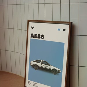 Digital Download Mid-century Toyota AE86 Poster Gift, Car Print ...