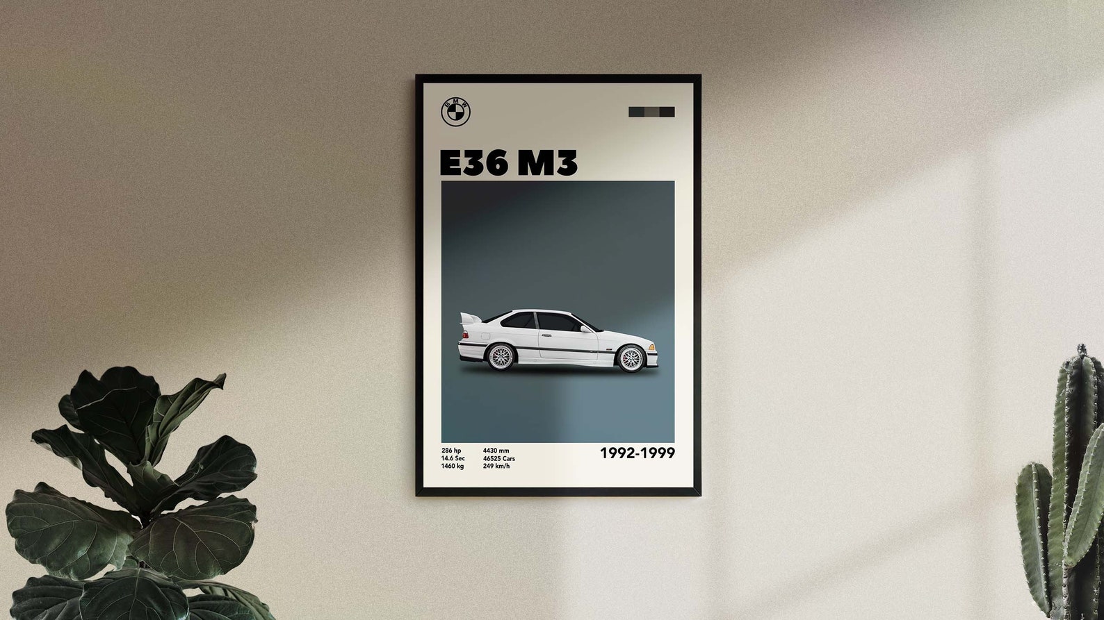 Digital Download Mid-century BMW E36 M3 Poster Gift Car - Etsy