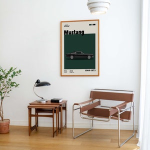 Set of 3 American Car Posters, Corvette, Bronco, and Mustang Posters ...