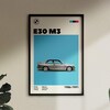 Mid-century Mercedes 190e Evo II Inspired Poster - Etsy